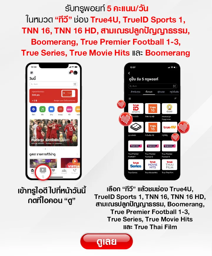 ดูปั๊ป รับ 5 ทรูพอยท์