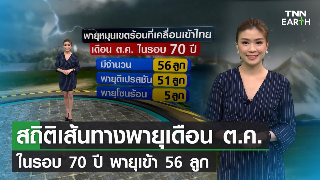 สถิติเส้นทางพายุเดือน ต.ค.ในรอบ 70 ปี พายุเข้า 56 ลูก | TNN EARTH | 11-10-22 - ดูหนังออนไลน์