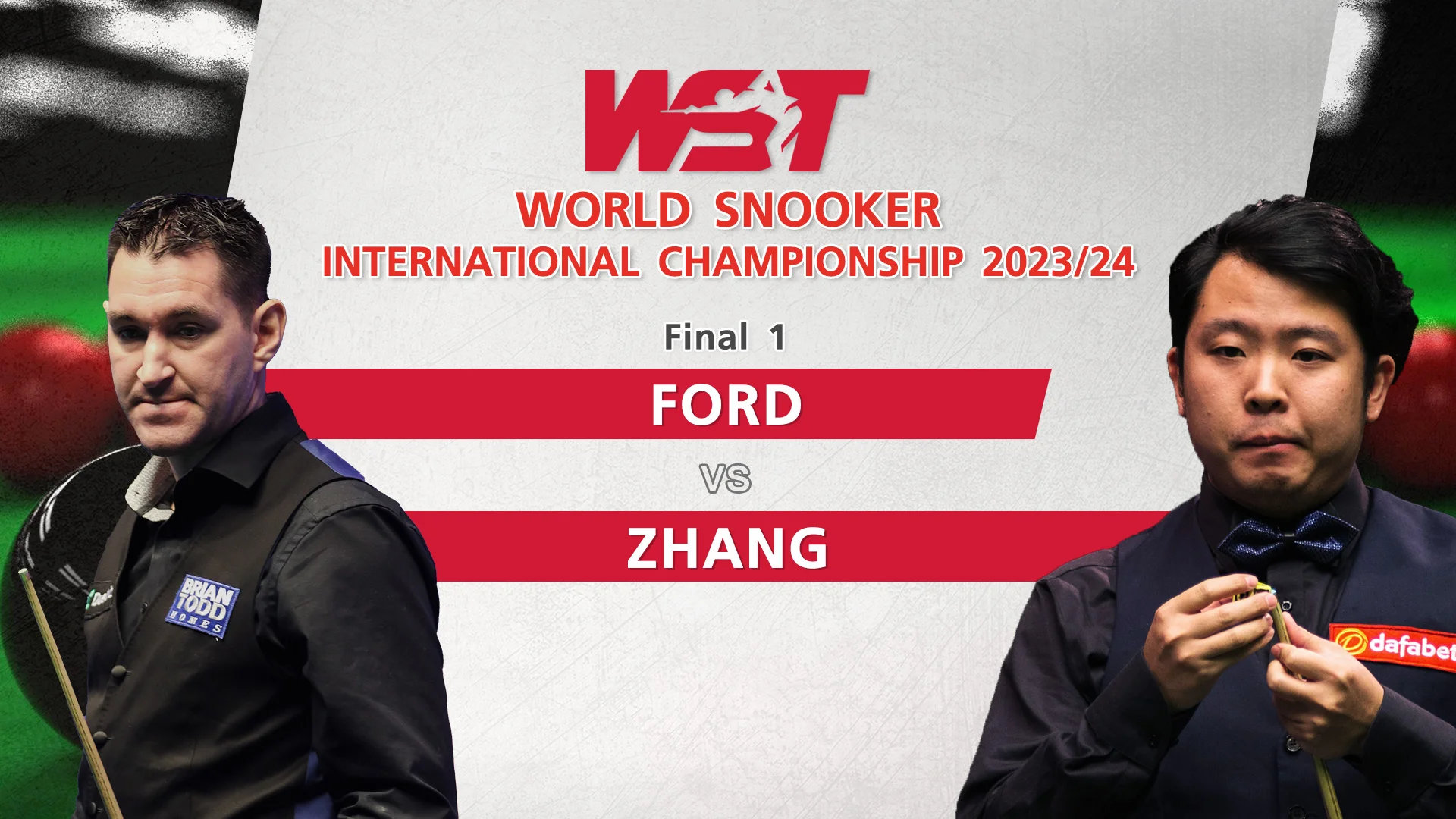 Ford VS Zhang Final1 : World Snooker International Championship 2023/24