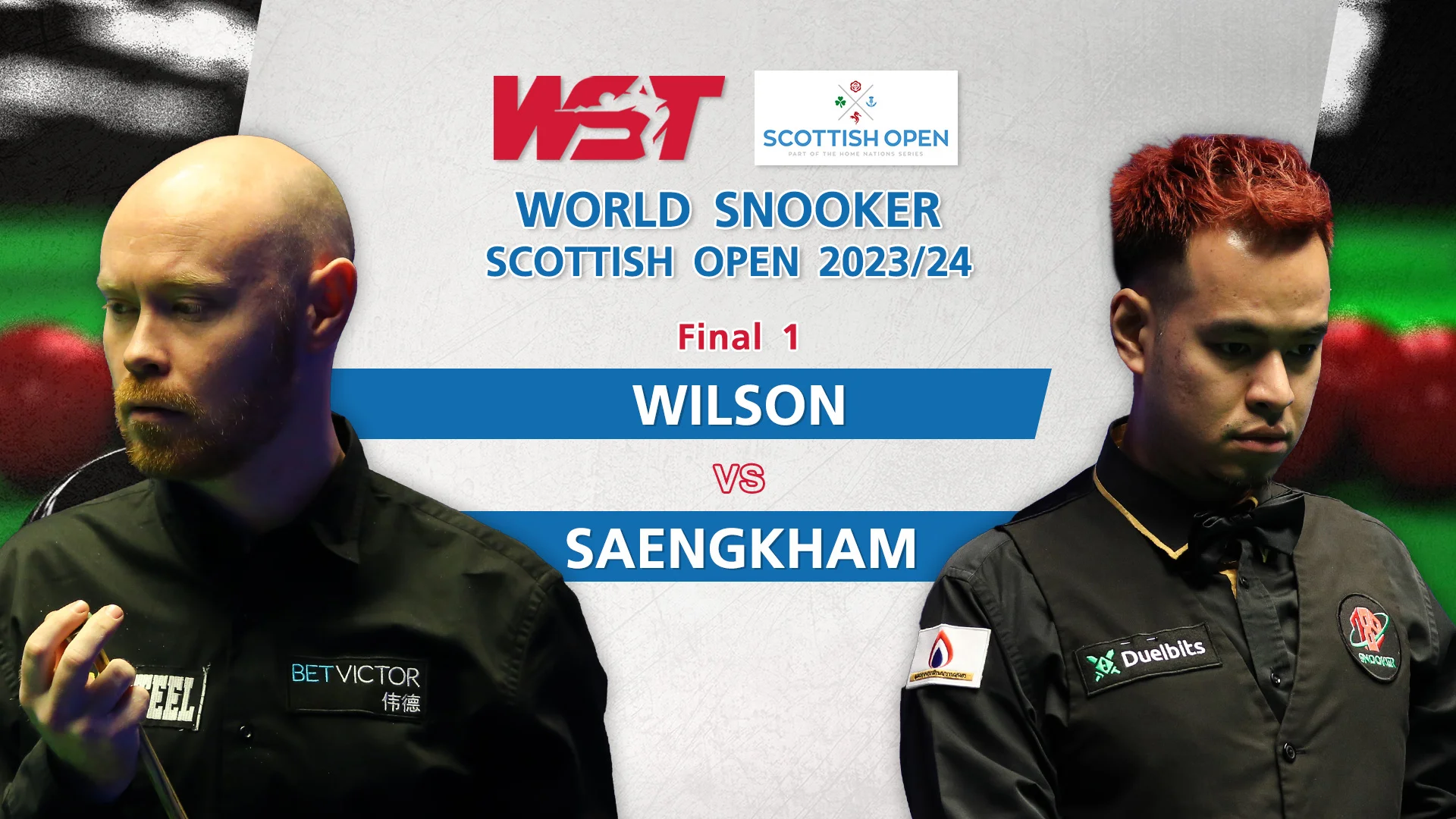 Wilson VS Saengkham Final1 : World Snooker Scottish Open 2023/24