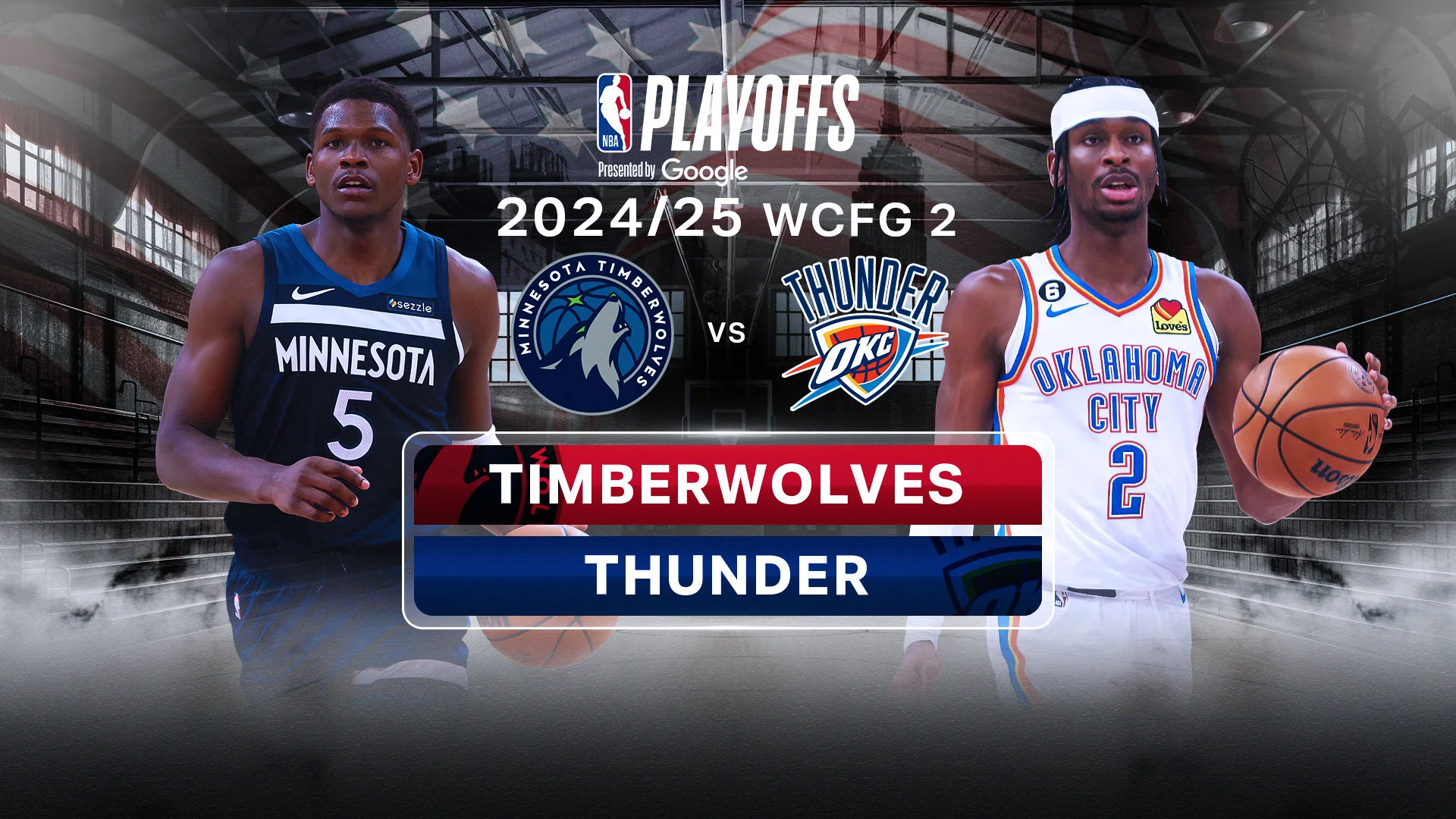 Timberwolves vs Thunder : NBA Playoffs WCFG 2 2024/25 (23 May) - Watch ...