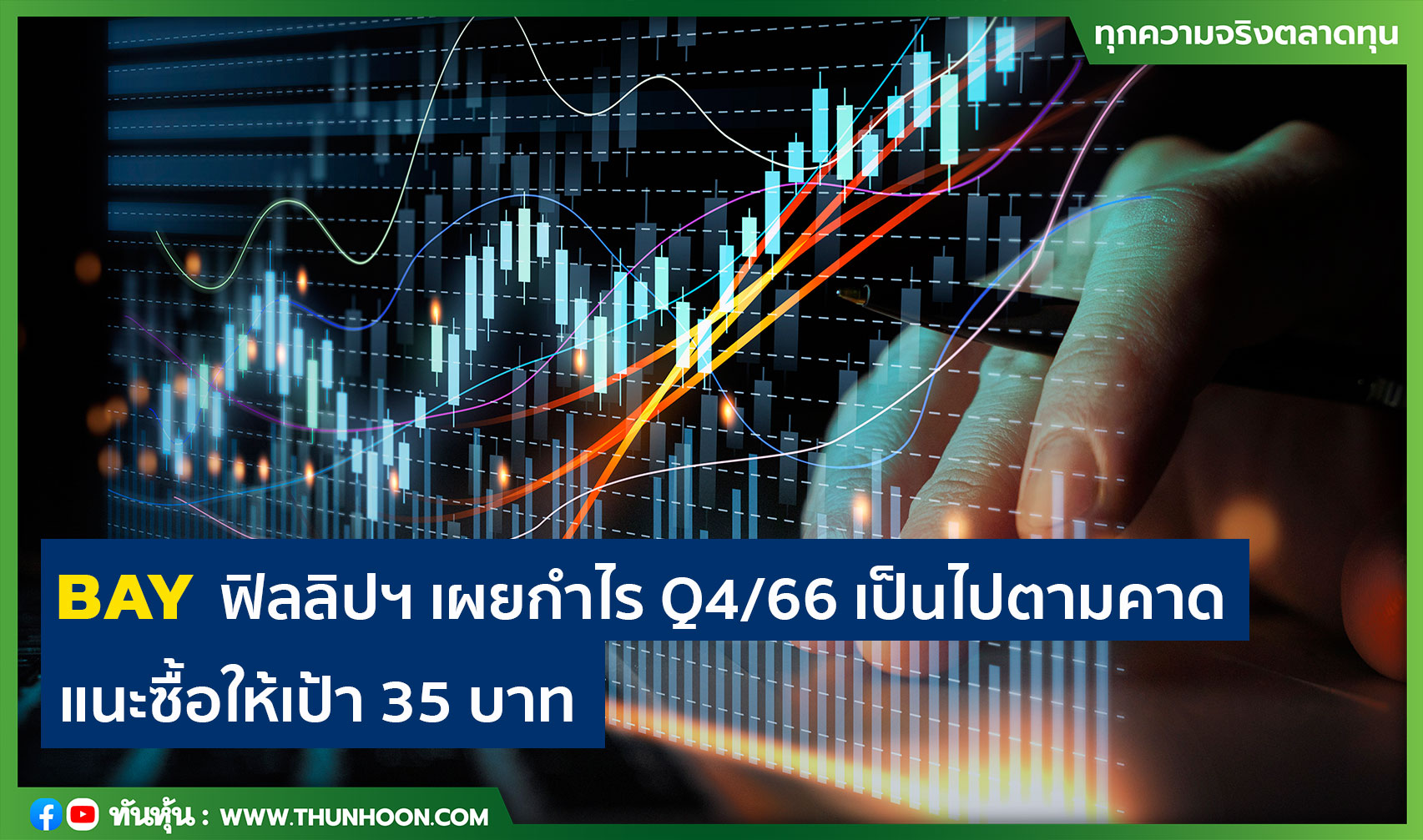 BAY ฟิลลิปฯ เผยกำไร Q4/66 เป็นไปตามคาด แนะซื้อให้เป้า 35 บาท