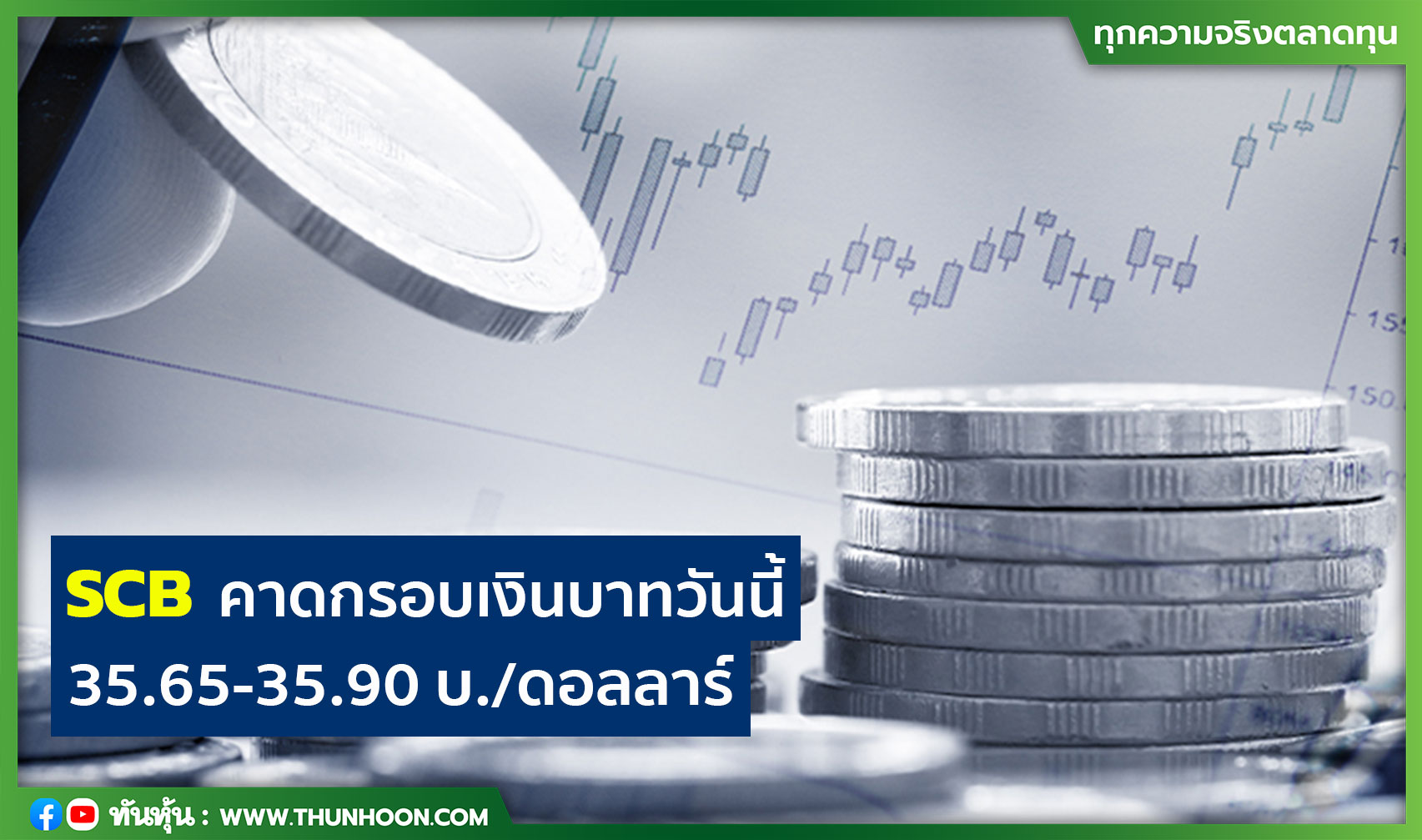 SCB คาดกรอบเงินบาทวันนี้ 35.65-35.90 บ./ดอลลาร์
