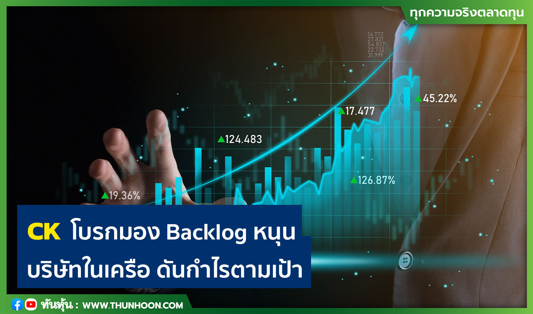 CK โบรกมอง Backlog หนุน บริษัทในเครือ ดันกำไรตามเป้า