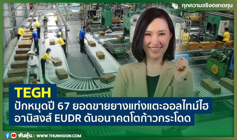 TEGH ปักหมุดปี 67 ยอดขายยางแท่งแตะออลไทม์ไฮ