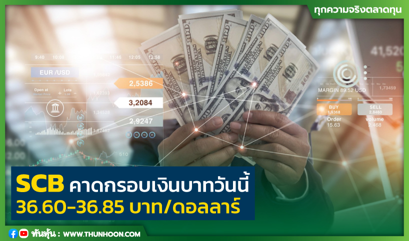 SCB คาดกรอบเงินบาทวันนี้ 36.60-36.85 บาท/ดอลลาร์