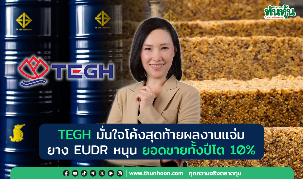 TEGH มั่นใจโค้งสุดท้ายผลงานแจ่ม ยาง EUDR หนุน ยอดขายทั้งปีโต 10%