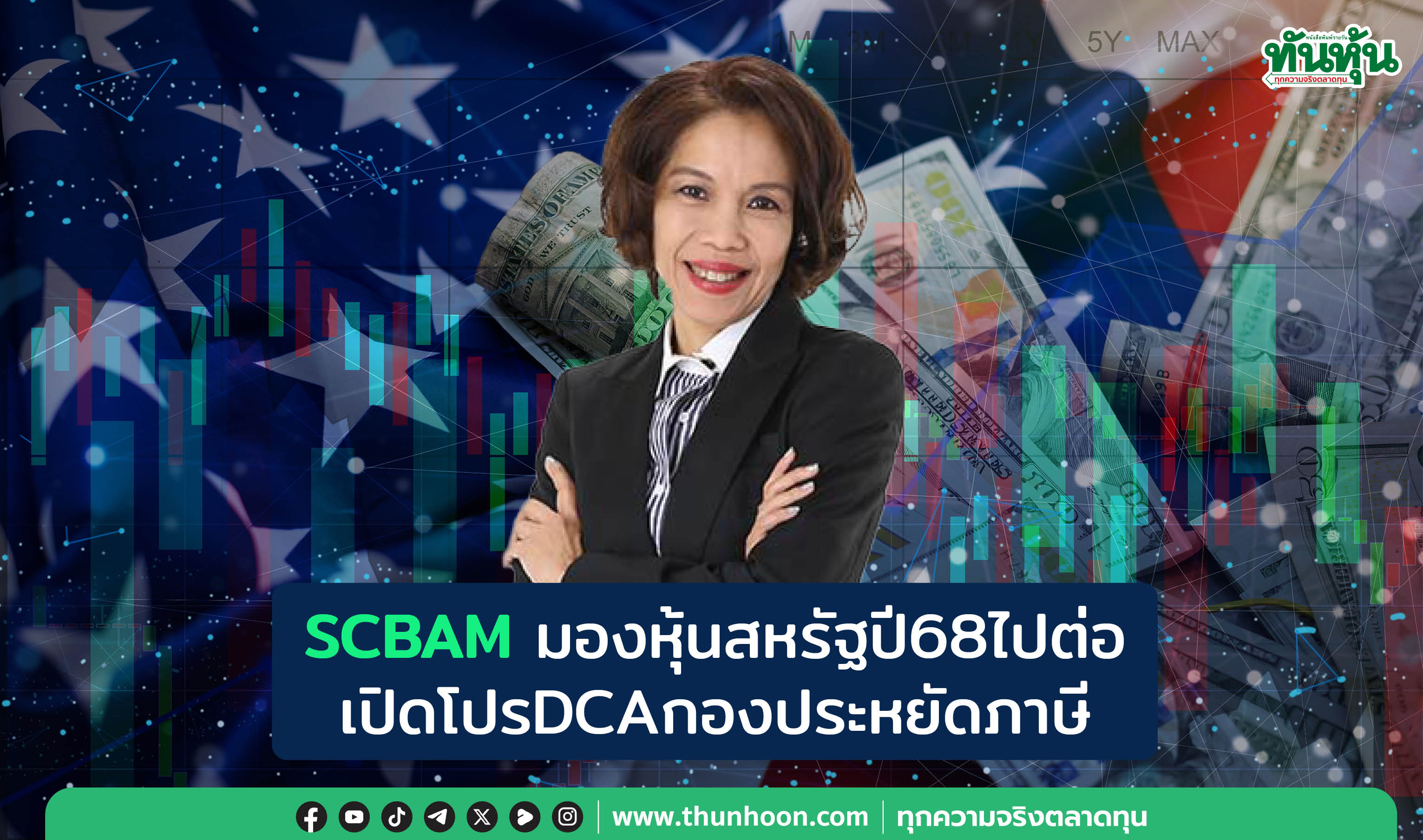 SCBAMมองหุ้นสหรัฐปี68ไปต่อ เปิดโปรDCAกองประหยัดภาษี