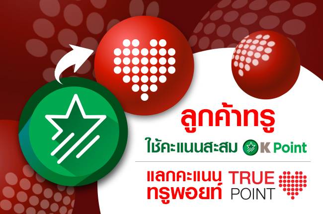 ลูกค้าทรู ใช้คะแนน K Point แลกคะแนนทรูพอยท์