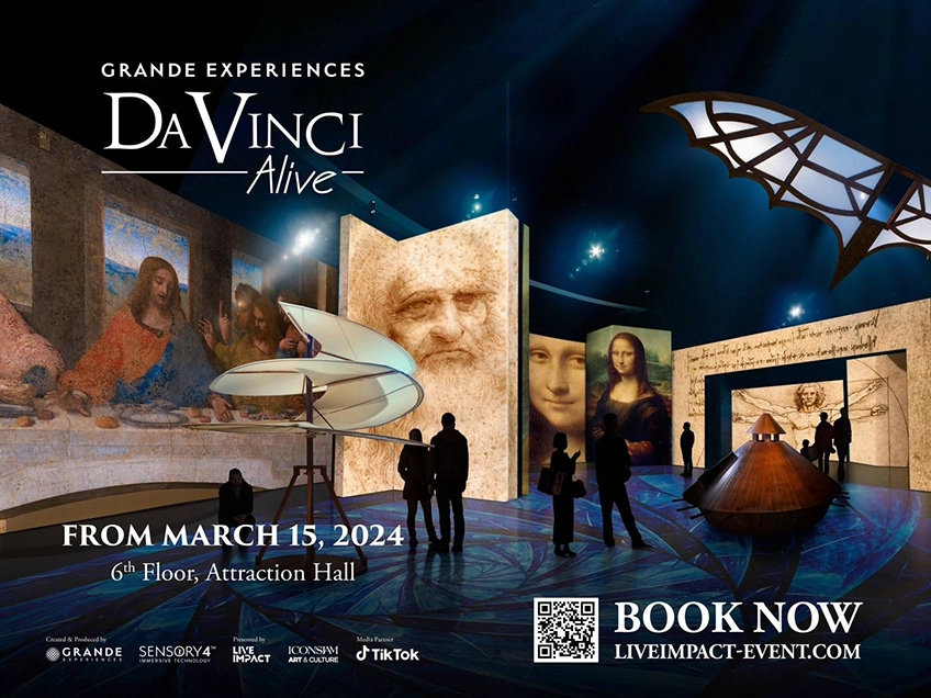 ครั้งแรกในไทย! นิทรรศการศิลปะ ดิจิทัลอิมเมอร์ซีฟ Da Vinci Alive Bangkok