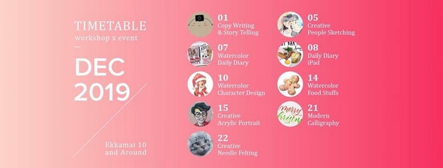 workshop สุดคูลกับกูรู Olive Creative Laboratory ในเดือนธันวาคม