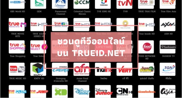 ชวนดูทีวีออนไลน์บน trueid.net