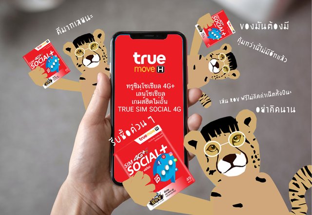 ทรูซิมโซเชียล 4G+ เล่นโซเชียล เกมส์ฮิตไม่อั้น TRUE SIM SOCIAL 4G