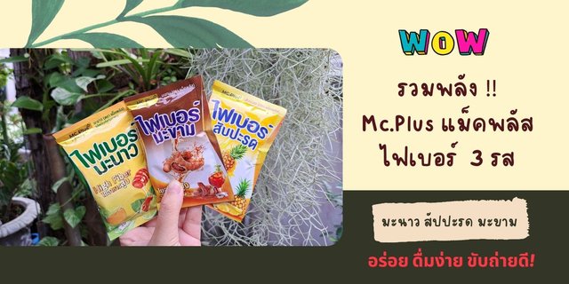 รวมพลัง “Mc.Plus แม็คพลัส ไฟเบอร์ 3 รสชาติ” อร่อย ดื่มง่าย ขับถ่ายดี!