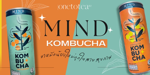 MIND Kombucha ชาหมักคอมบูชะในน้ำโซดา อร่อยซ่า ได้สุขภาพ
