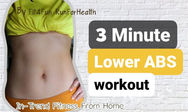 3 นาที ลดพุงล่าง Lower ABS | In Trend Fitness From Home